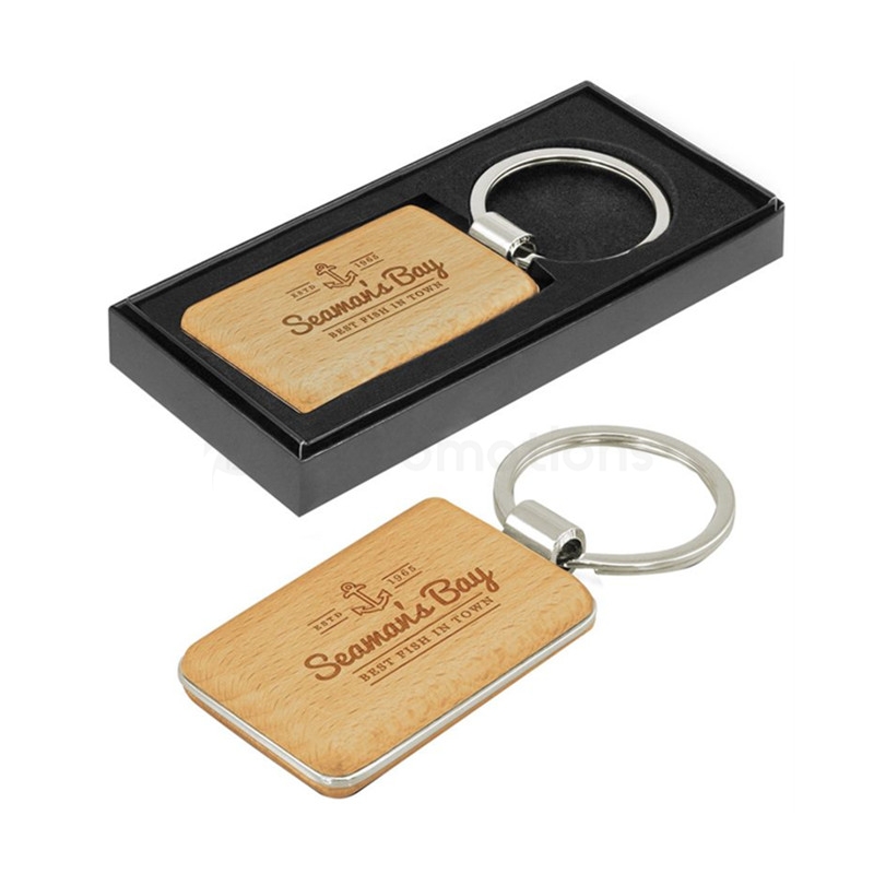 Rectangular Wooden Keychain,Wooden Keyrings