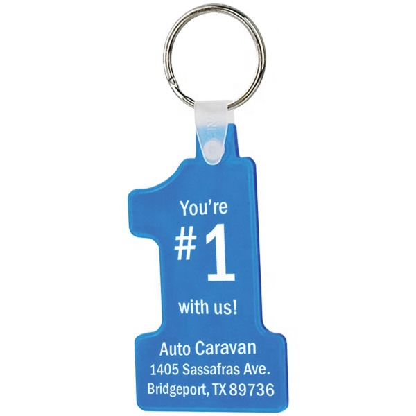 Promotional Number One Key Tag,Plastic Keyrings
