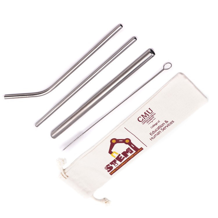 Stainless Steel 4 Piece Straw Set,Straws